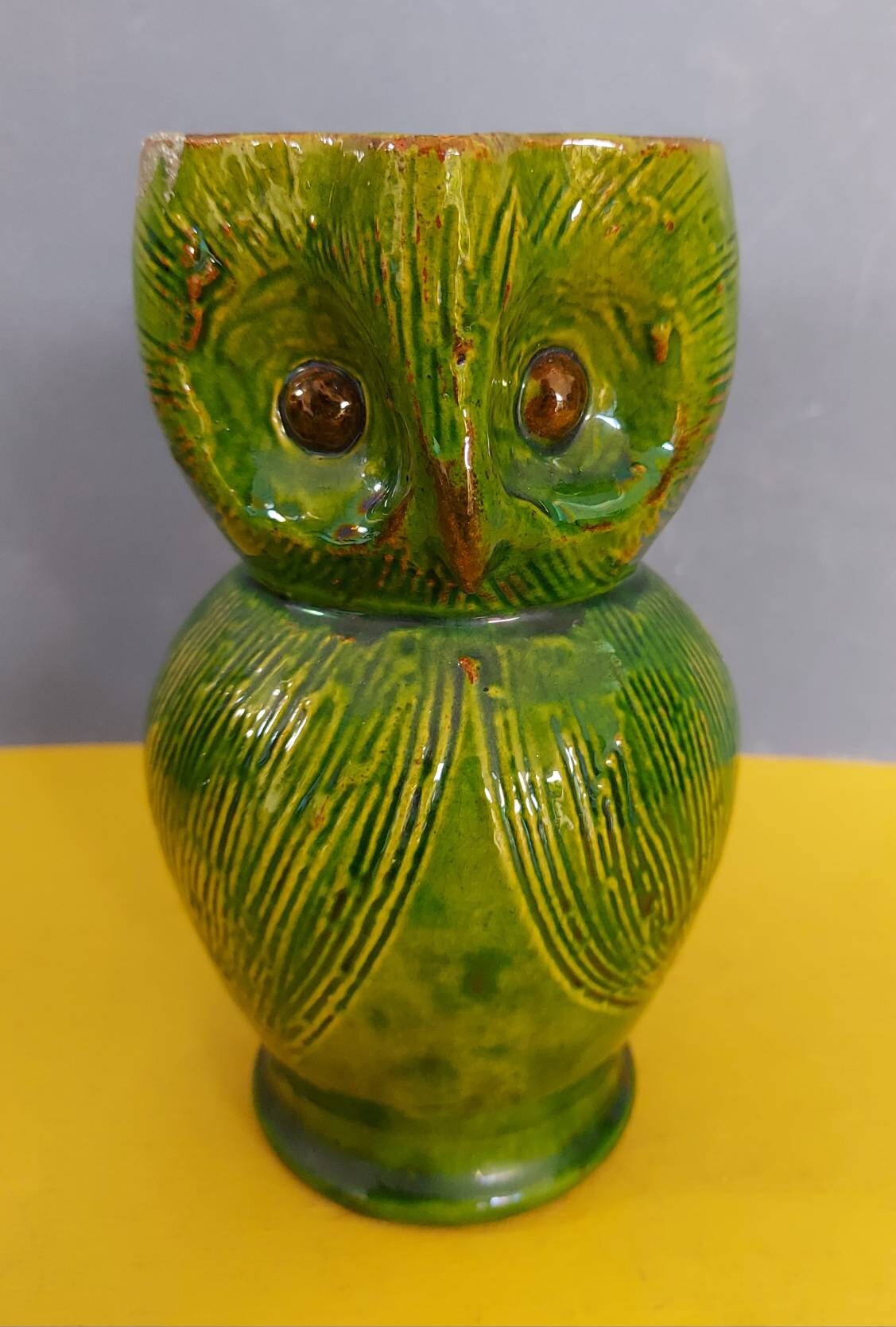 A Wonderful Rare Antique Farnham Pottery Owl Jug With Green - Etsy UK