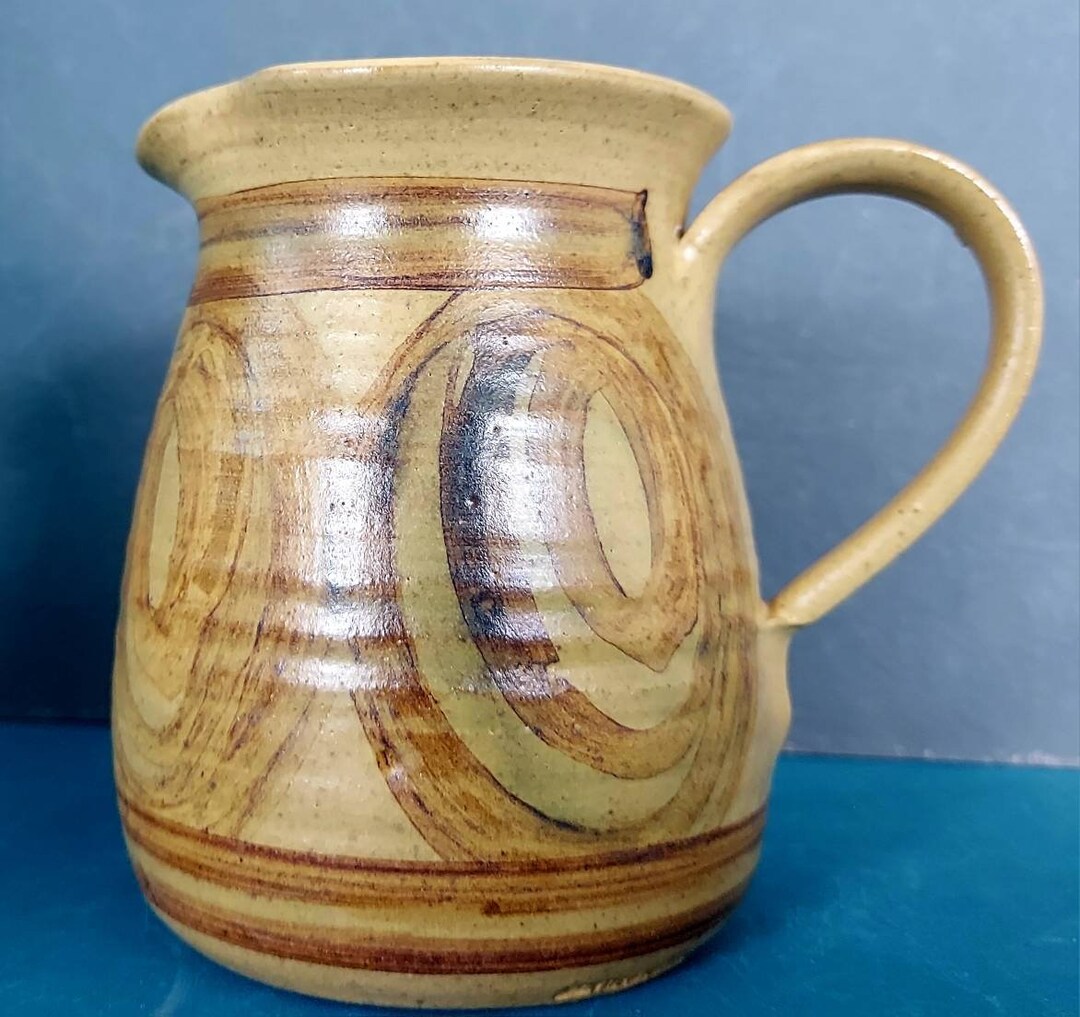 Vintage Alvingham Pottery Jug, Studio Pottery Jug With Rich Golden ...