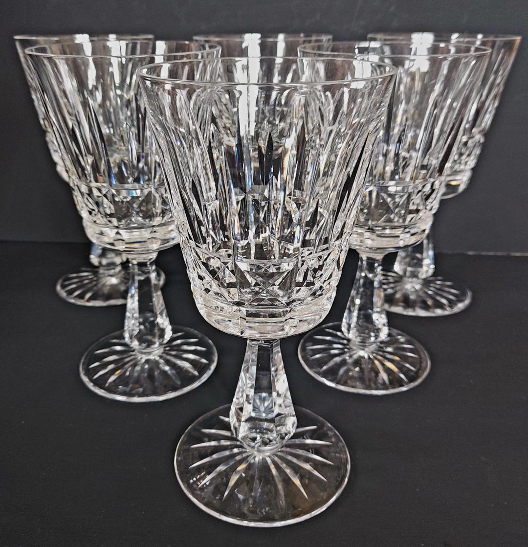 6 Stunning Vintage Waterford Crystal Water or Wine Goblets in the ...