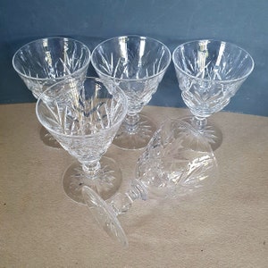 A Set of 5 Vintage Stuart Crystal Port or Sherry Glasses in Ludlow ...