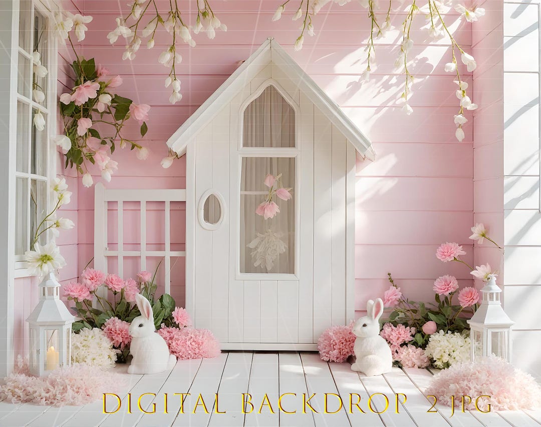 Spring Digital Backdrop, Photo Background, Photoshop Backdrop, Spring Blooms, Easter Background ...