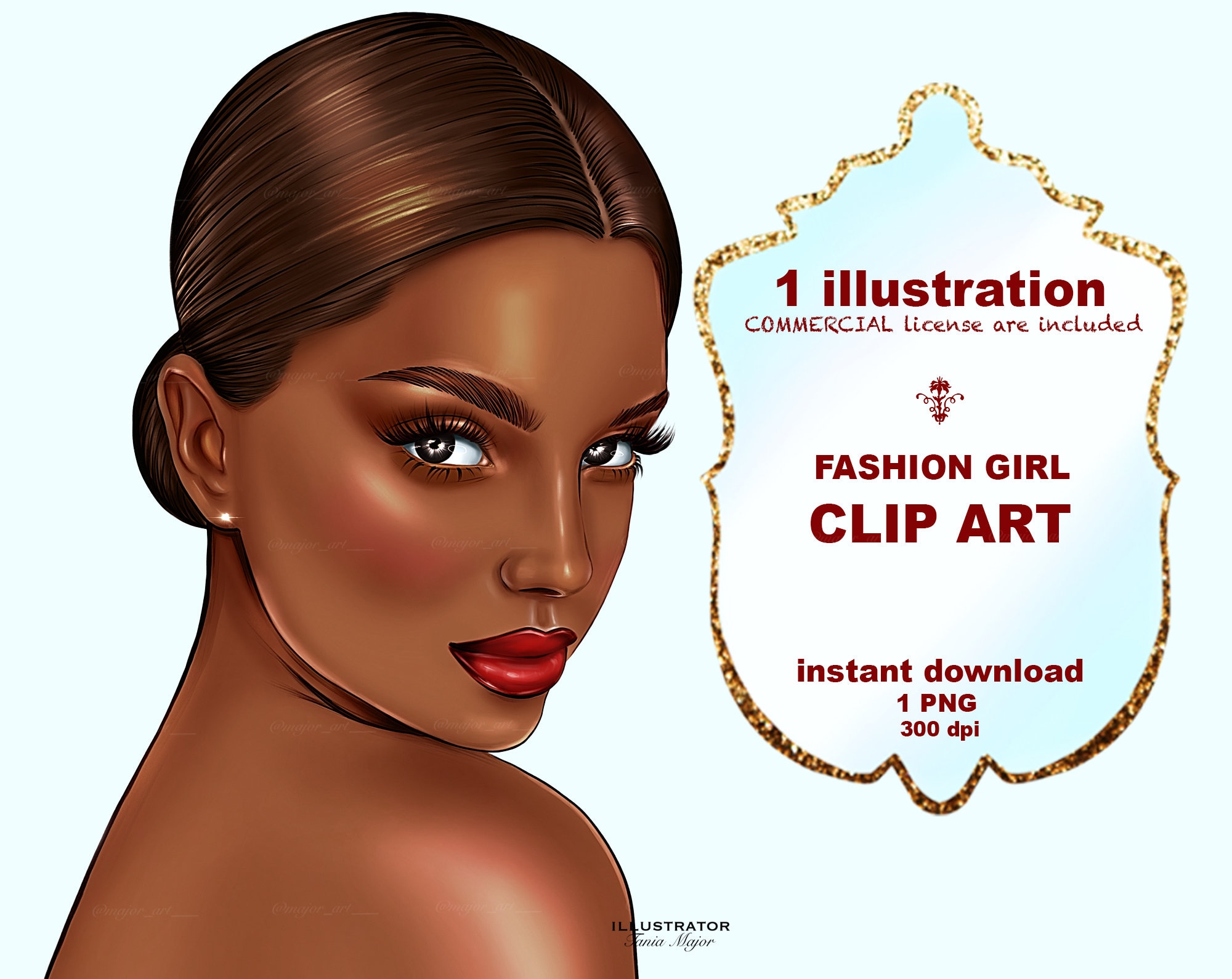 Glam Girl Clipart Book