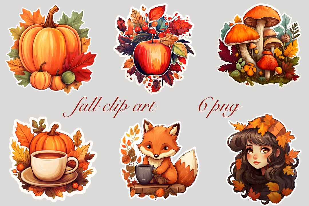 Fall Clipart, Autumn Clipart, Autumn, Pumpkin Clipart, Cozy Clip Art ...