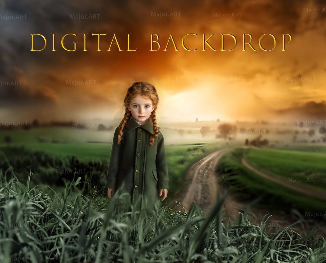 Digital Backdrop, Sunset Digital Backdrop, Photo Background, Photoshop ...