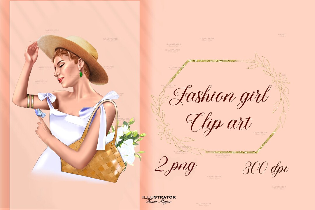 Summer Girl Clipart, Summer Clipart, Fashion Clipart, Fashion ...