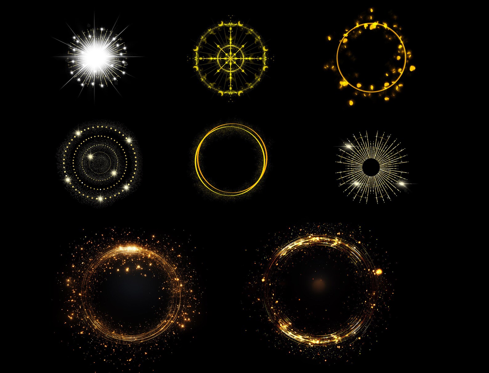 Digital Backdrop, Photo Background, Golden Rings Backdrop, Golden ...