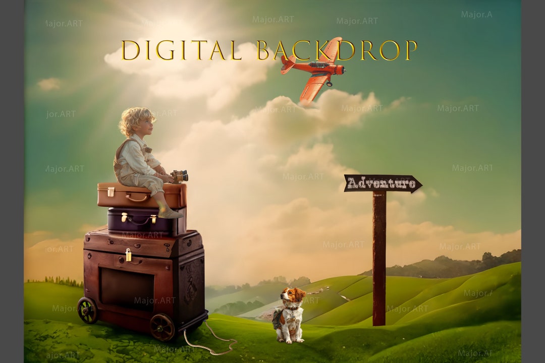 Adventure Digital Backdrop, Photoshop Backdrop, Travel Digital ...