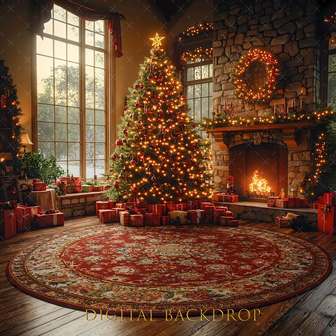 Christmas Digital Backdrop, Photography Digital Backdrop, Photo ...