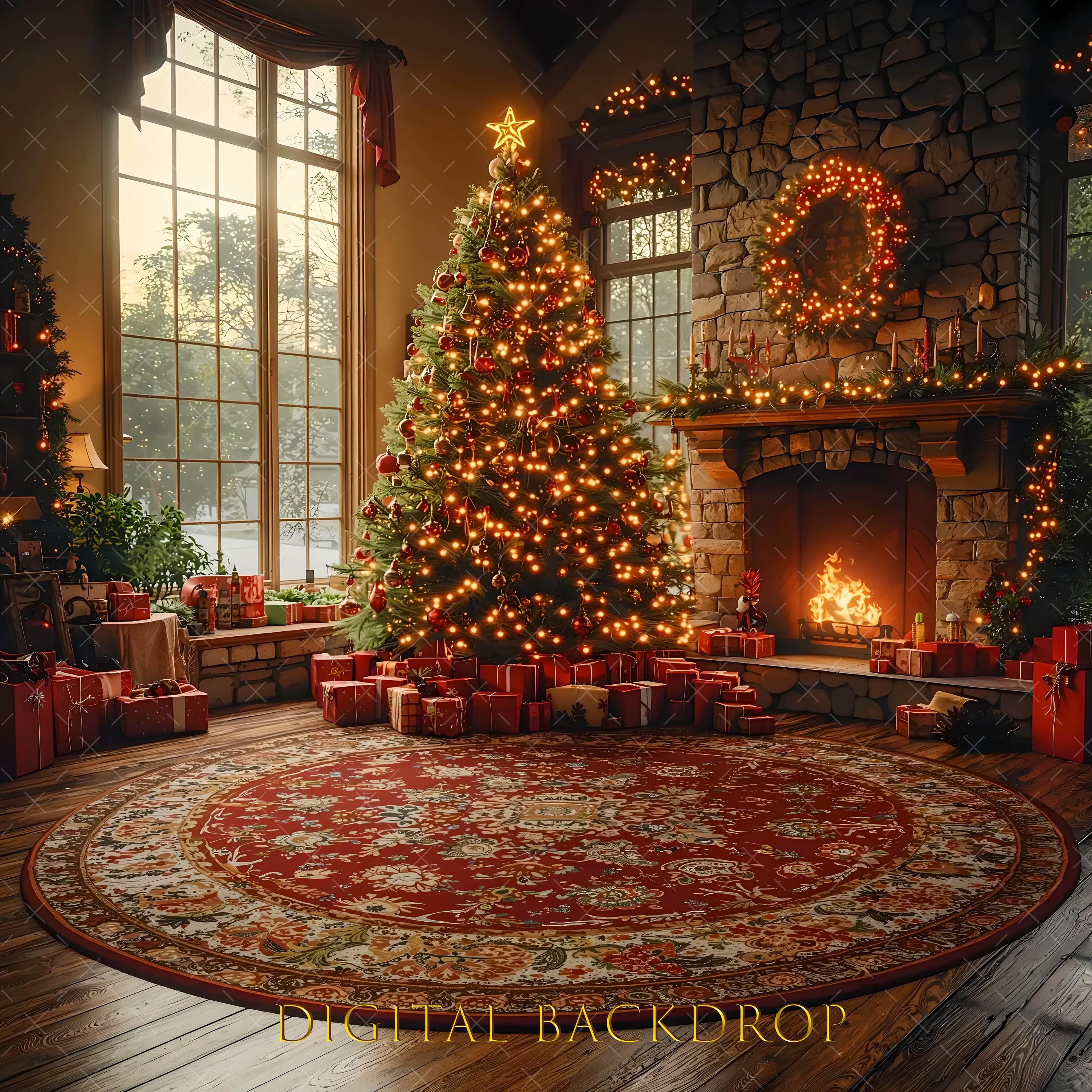 Christmas Digital Backdrop, Photography Digital Backdrop, Photo ...