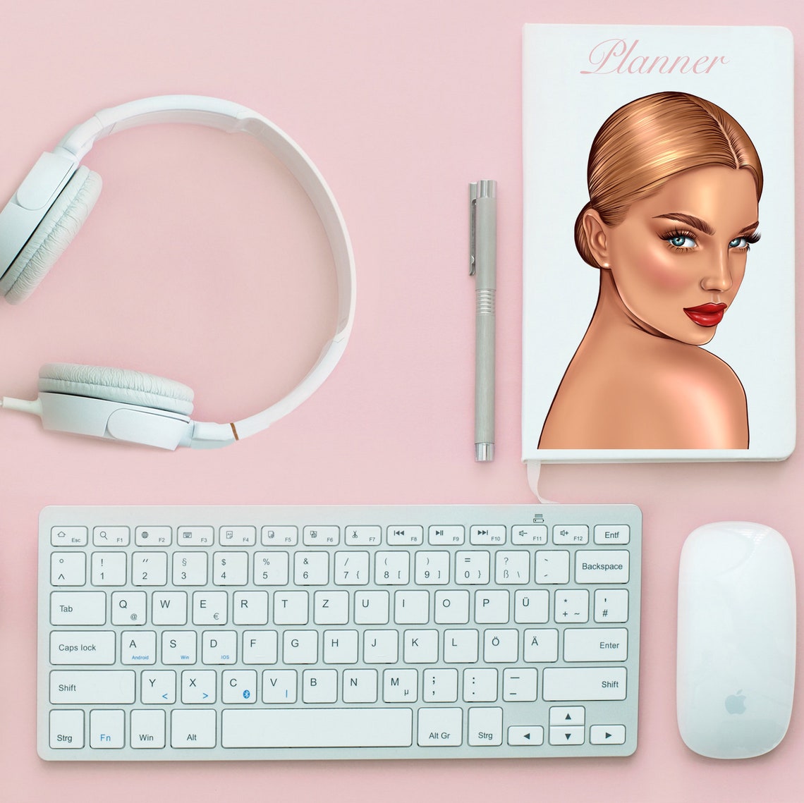 Fashion Girl Clipart Planner Clipart Planner Cover Face - Etsy