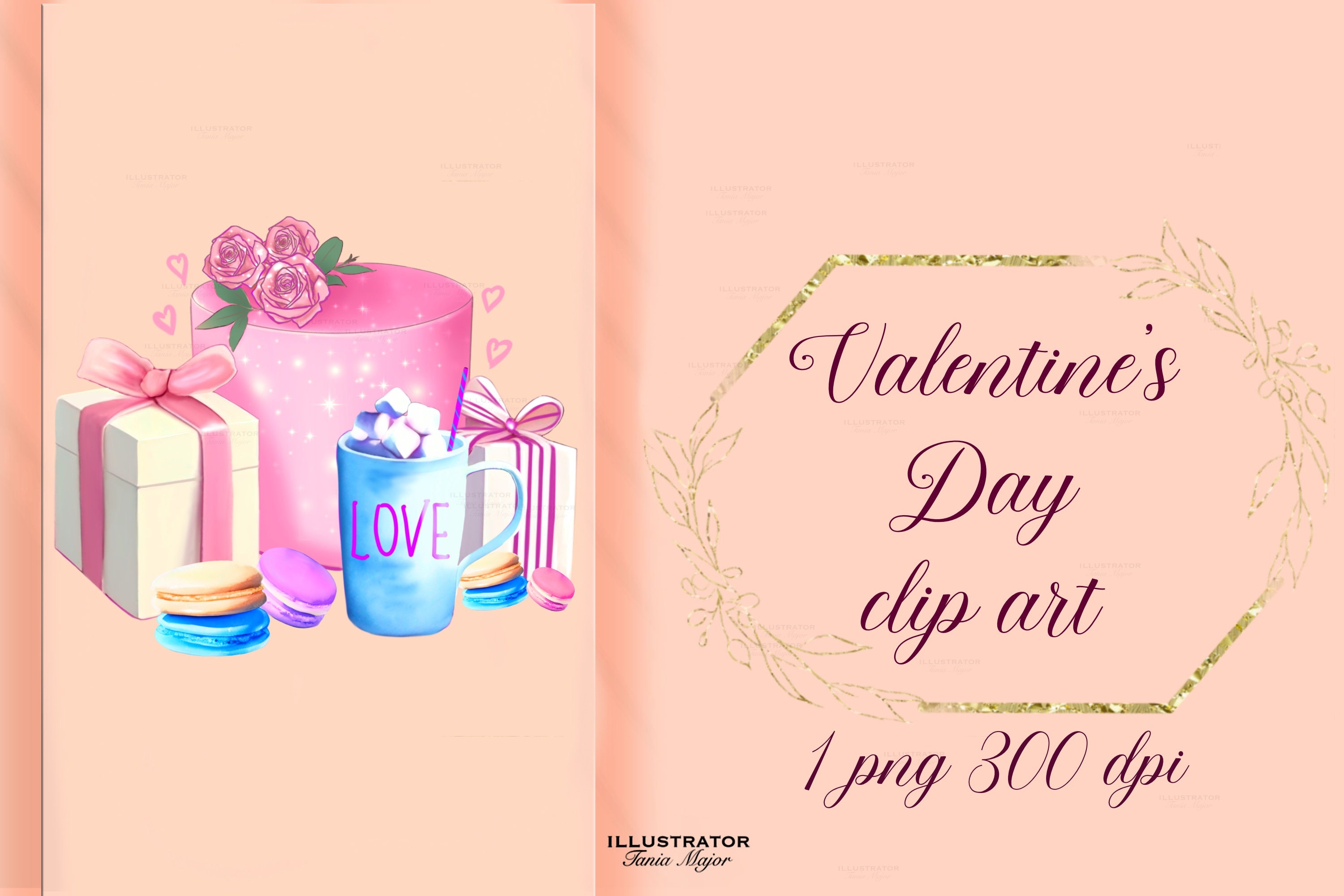 Watercolor Valentines Day, Heart Clipart, Valentine PNG, Love Clipart ...