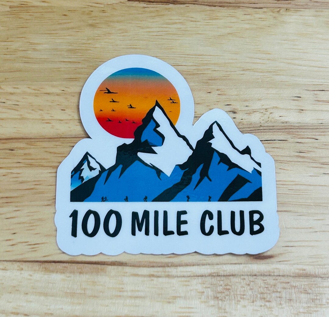 100 Mile Club Sticker, Waterproof Sticker, Trail Running Sticker, Ultra ...