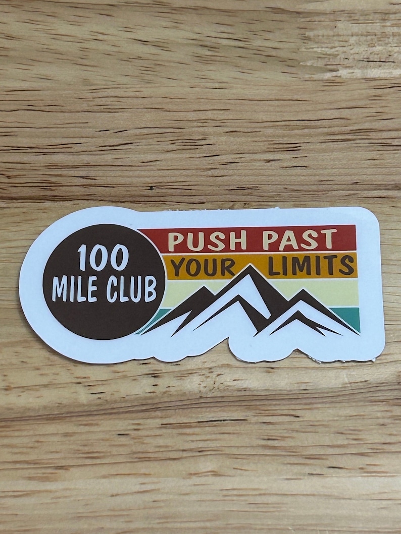 100 Mile Club Sticker, Waterproof Sticker, Trail Running Sticker, Ultra ...