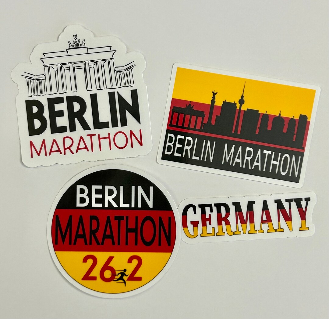 Berlin Marathon Stickers, Running Stickers, Waterproof Marathon ...