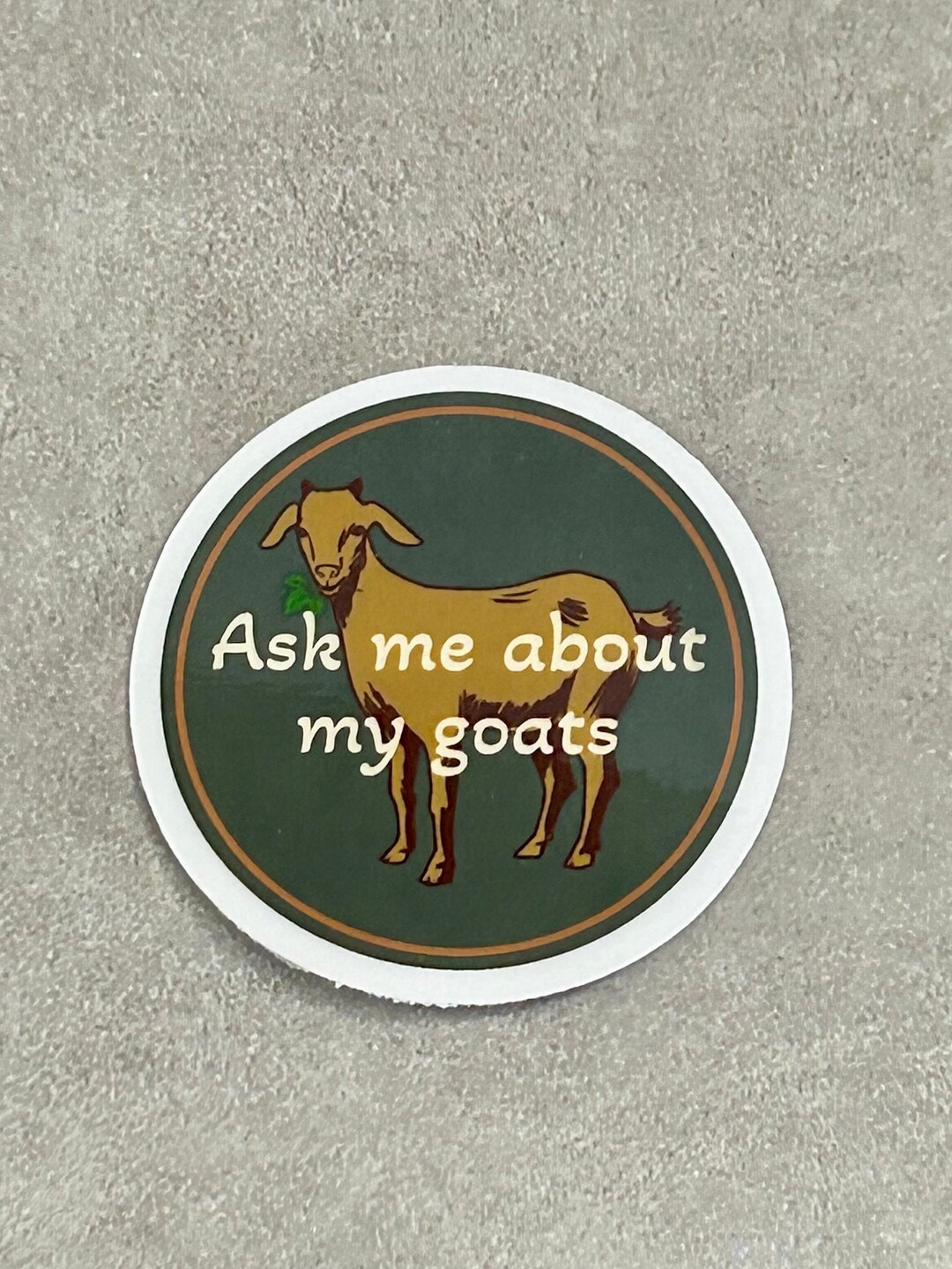 Goat Sticker, Waterproof Sticker, Animal Lover Sticker, Water Bottle ...