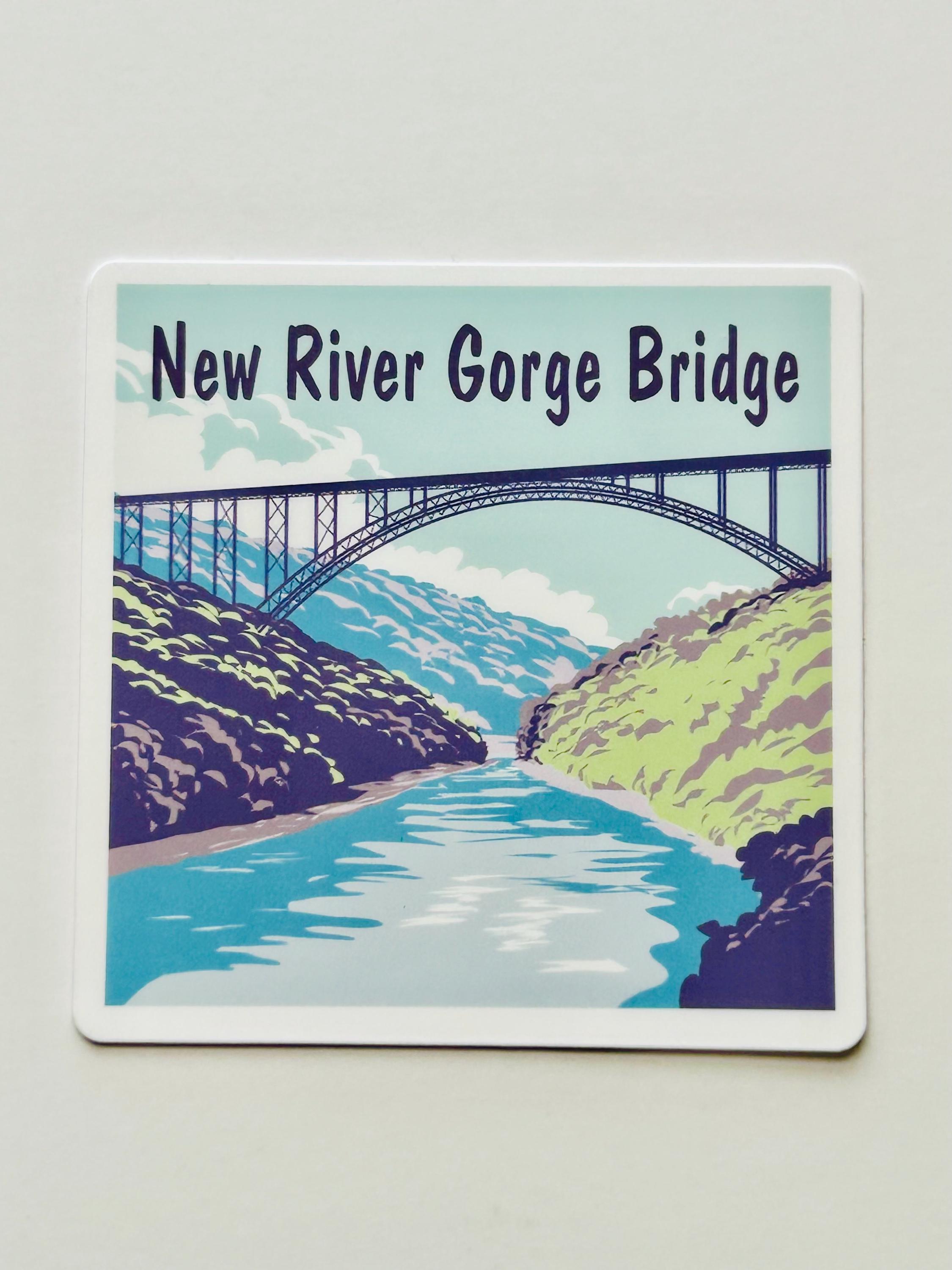 New River Gorge Bridge Sticker, Love for WV Waterproof Sticker, Gift ...