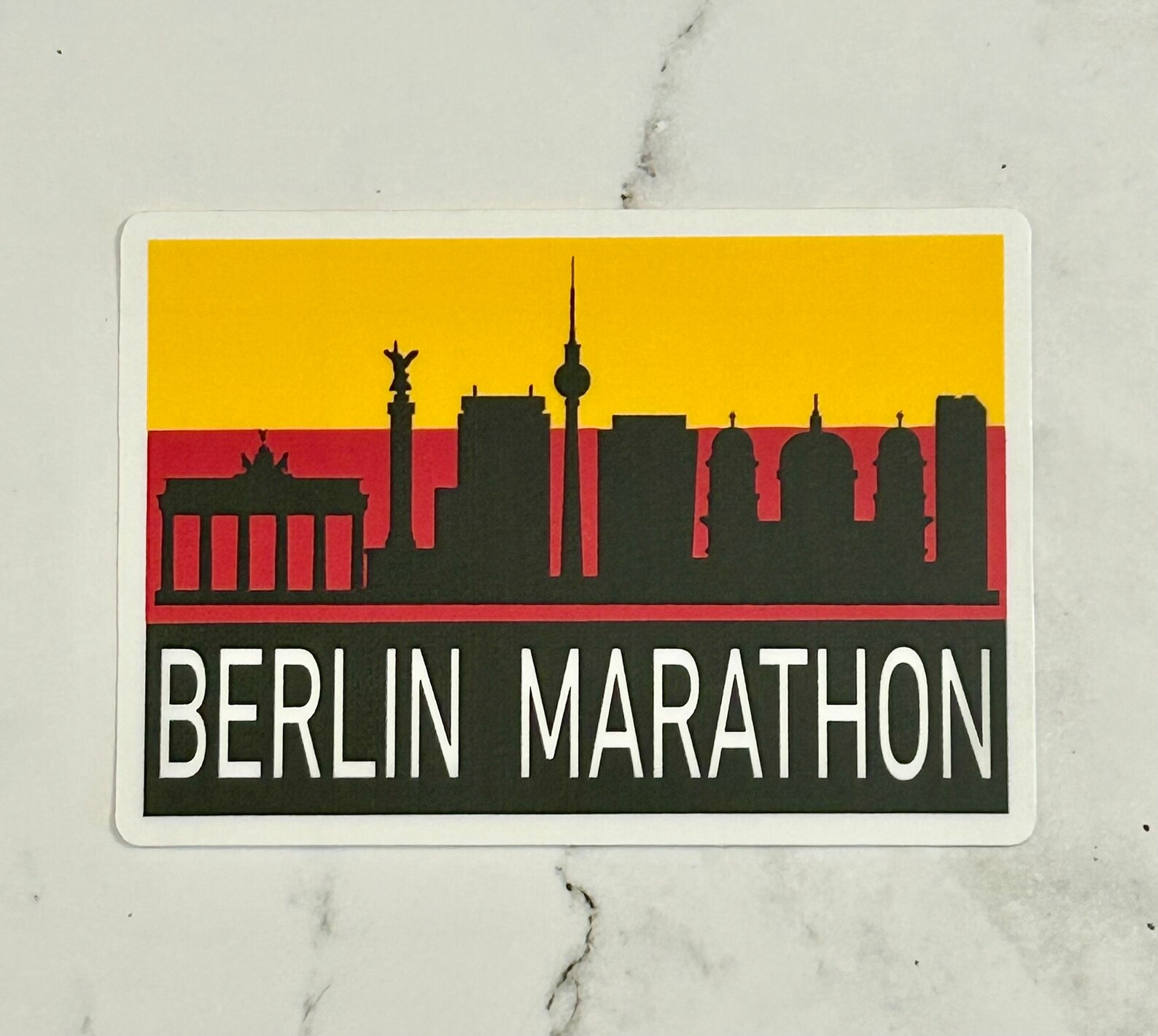 Berlin Marathon Sticker, Running Sticker, Waterproof Marathon Sticker ...