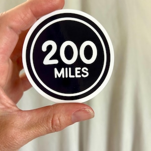 200 Mile Club Sticker, Waterproof Sticker, Trail Running Sticker, Ultra ...