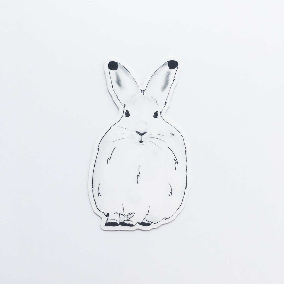 Sticker Arctic Hare | Watercolor, Vinyl, Die Cut Sticker - Etsy