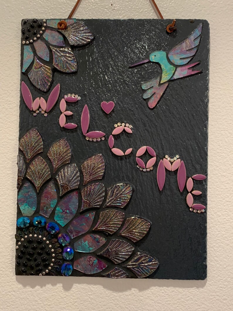 Huge Mosaic Welcome Sign - Etsy