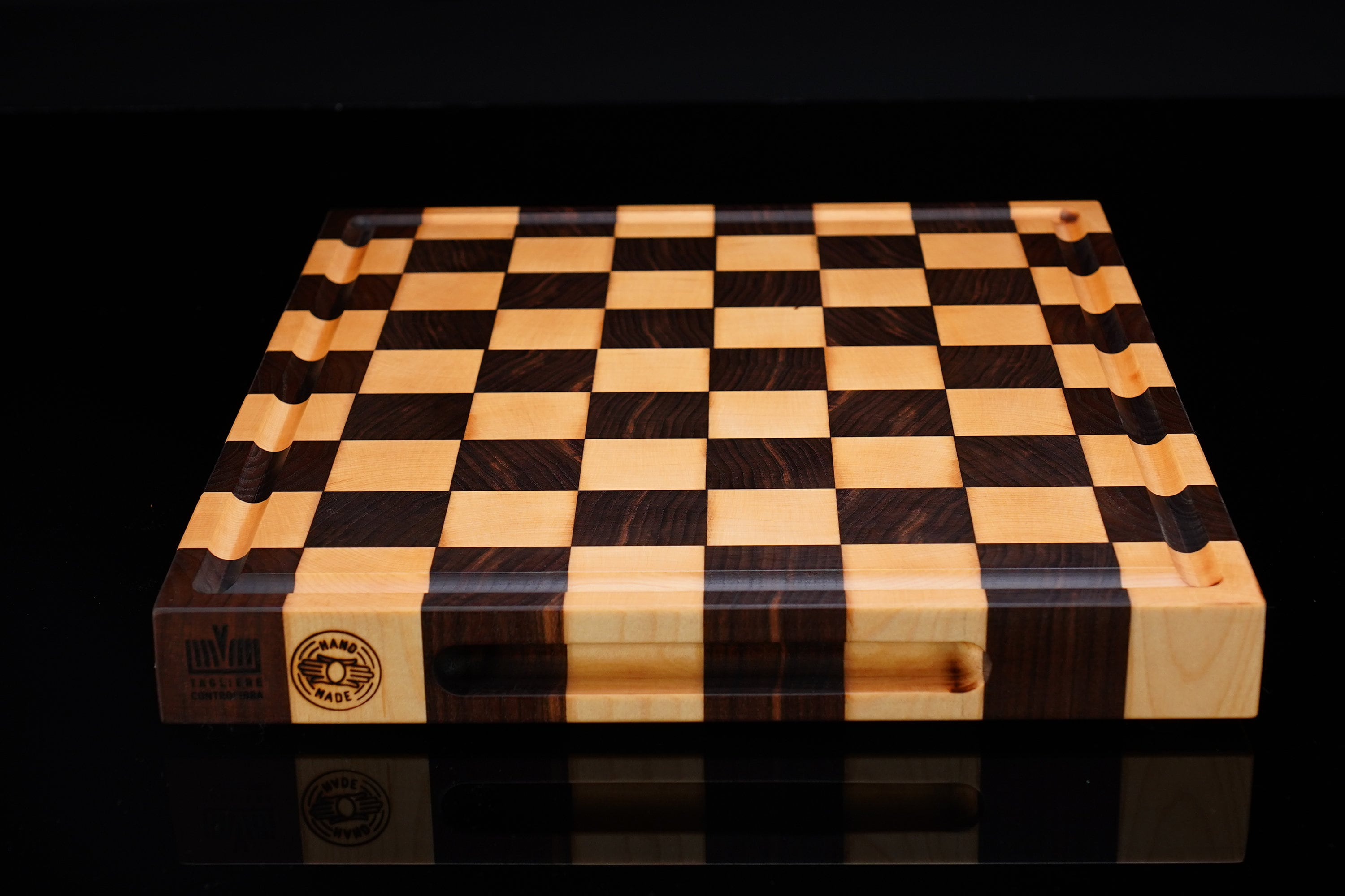Chess Board in Black Walnut and Maple End Grain Cutting Board - Etsy