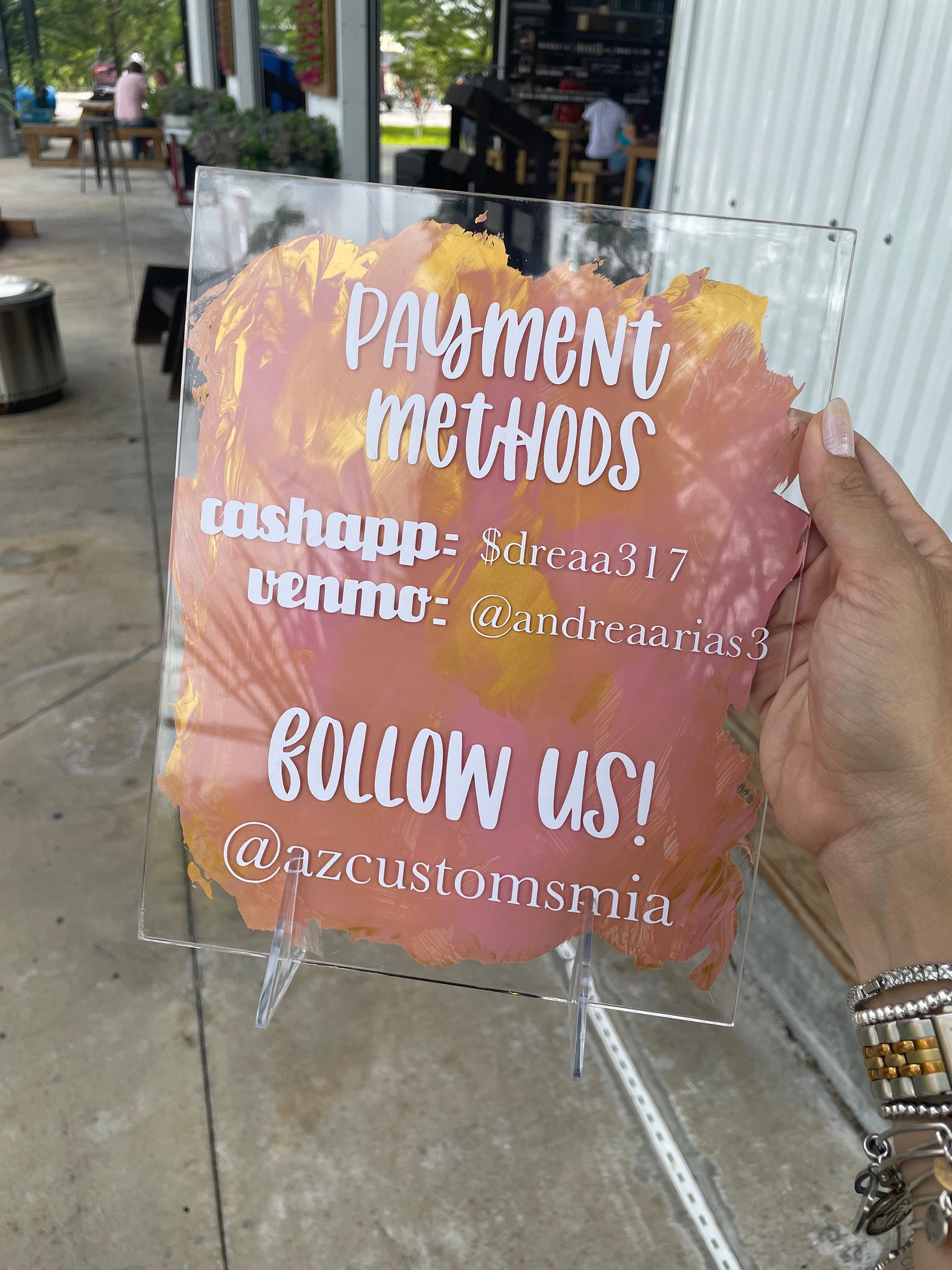 Payment Sign Custom Sign Payment Method Sign Custom Acrylic - Etsy