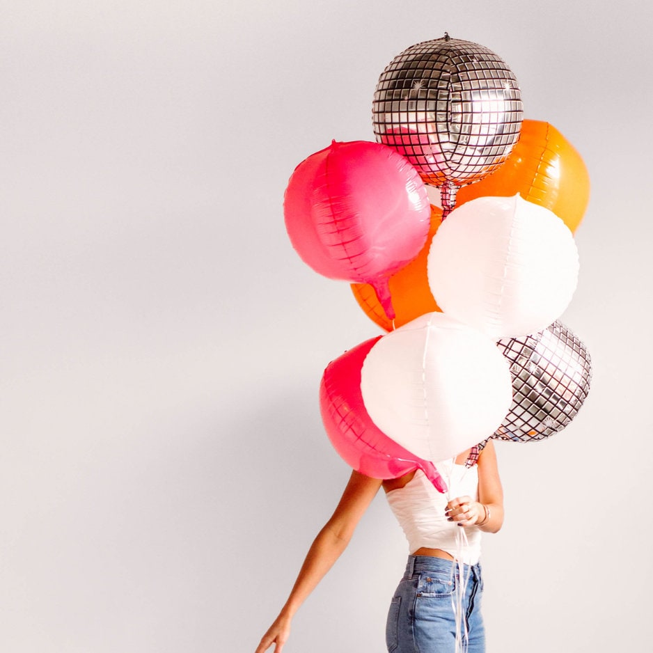 The Disco Balloon Set 12 Disco Themed Party Balloons 22 Inch Plastic ...