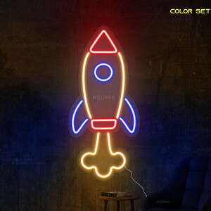 Rocket Neon Sign - Bedroom Neon Sign, LED Light, Neon Light - Etsy