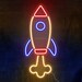 Rocket Neon Sign - Bedroom Neon Sign, LED Light, Neon Light - Etsy