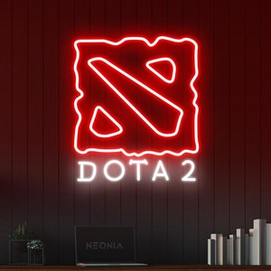 Dota 2 Logo Gamer LED Neon Sign Custom Gaming Room Decor Gift for ...