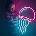 Jellyfish Neon Sign Jellyfish Led Sign Neon Wall Sign Neon - Etsy