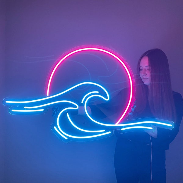 Led Wave Neon Light - Etsy