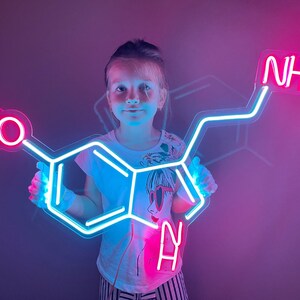 Serotonin Molecule Neon Sign Molecule LED Sign Neon Sign - Etsy