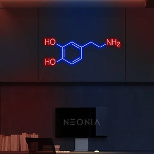 Dopamine Molecule Neon Sign Molecule LED Sign Neon Sign | Etsy