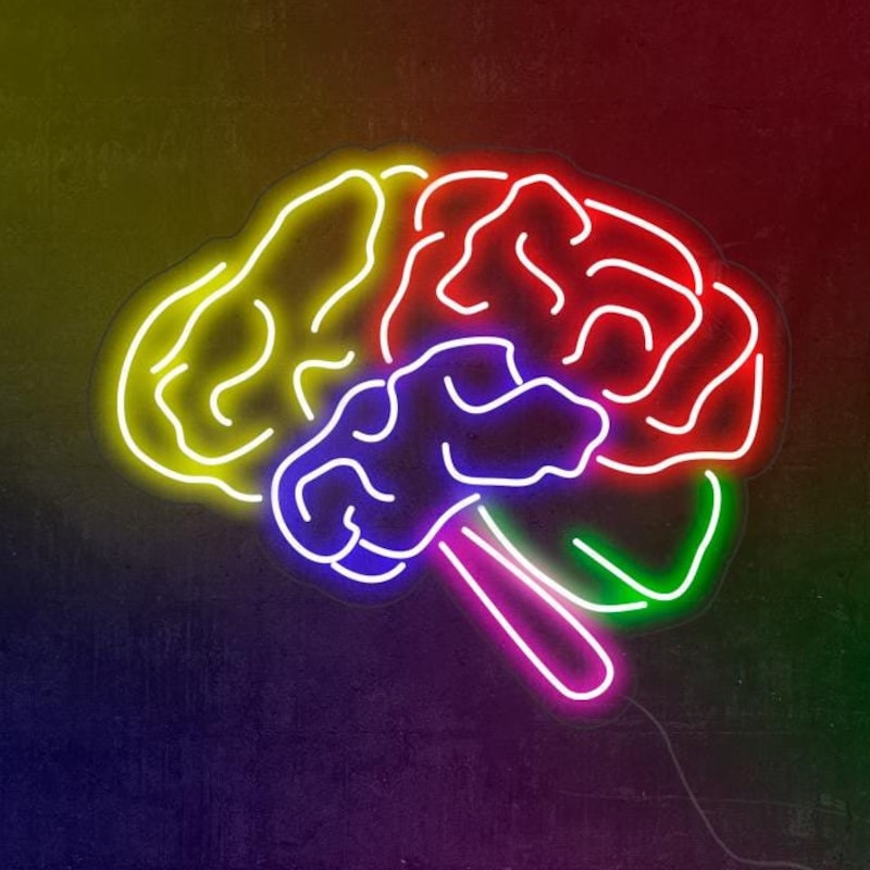 Neon Brain Light - Etsy