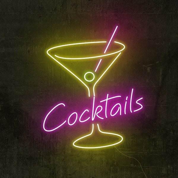 Cocktail Neon Sign - Etsy