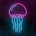 Jellyfish Neon Sign - Jellyfish Led Sign, Neon Wall Sign, Neon Light - Etsy
