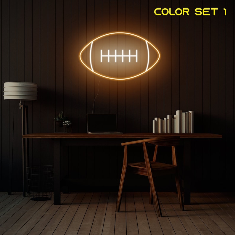 American Football Ball Neon Sign American Football Led Sign - Etsy