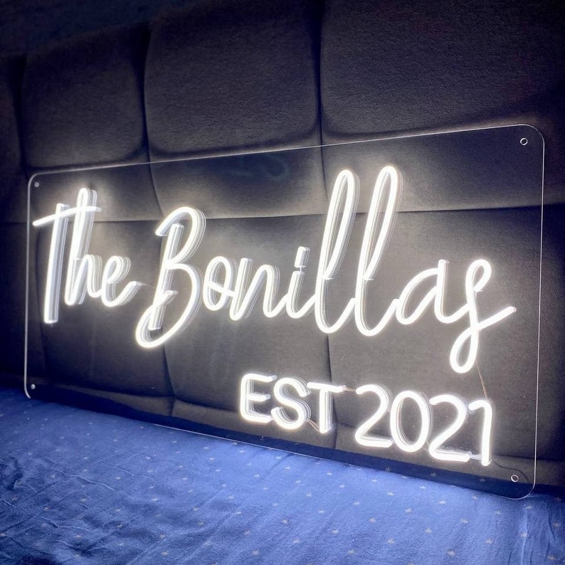 Custom Neon Sign: Personalized LED Name Sign, Wedding Decor - Etsy