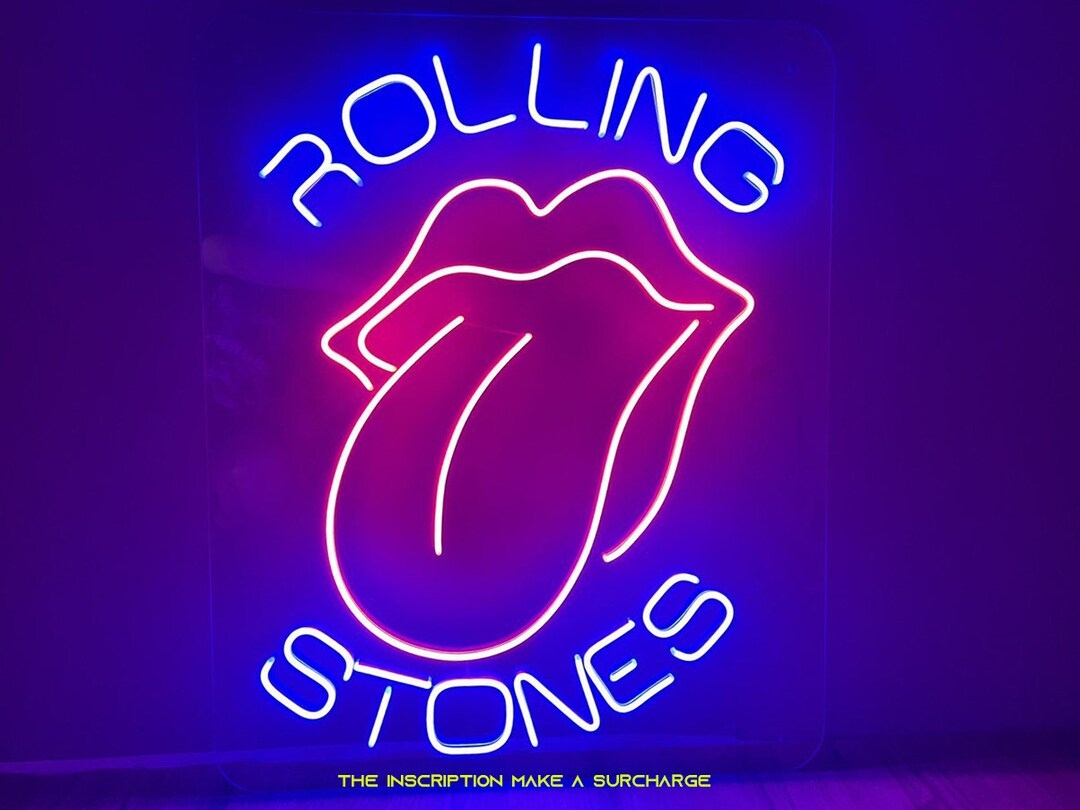 Lips & Tongue Neon Sign - Custom Neon Sign, Wall Decor, Wall Sign, Neon ...