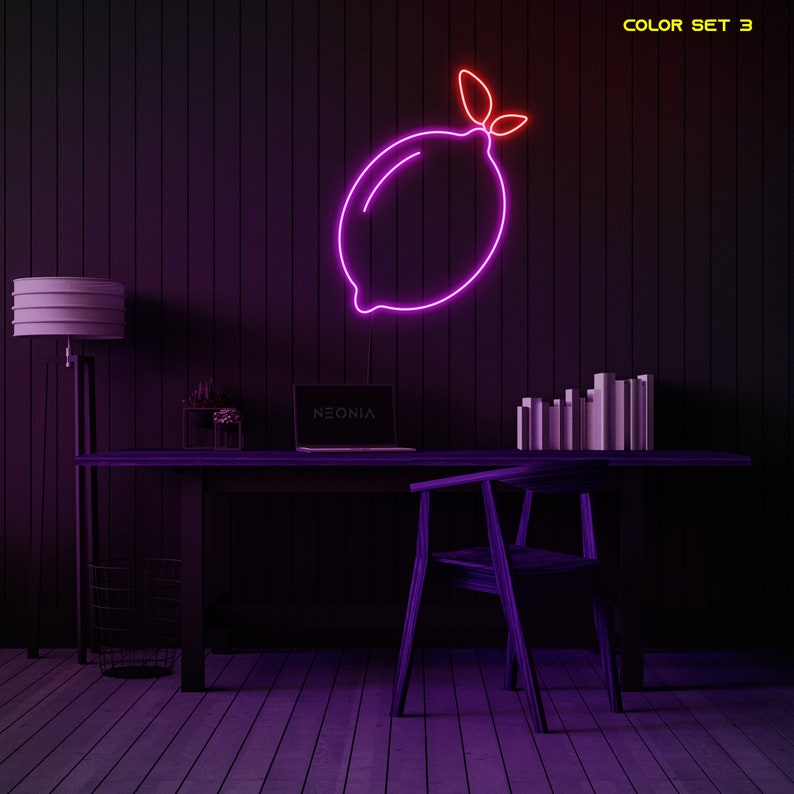 Lemon Neon Sign Fruit Lemon Led Sign Neon Sign Bedroom - Etsy