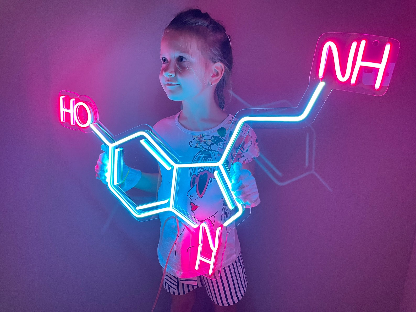 Serotonin Molecule Neon Sign Molecule LED Sign Neon Sign - Etsy