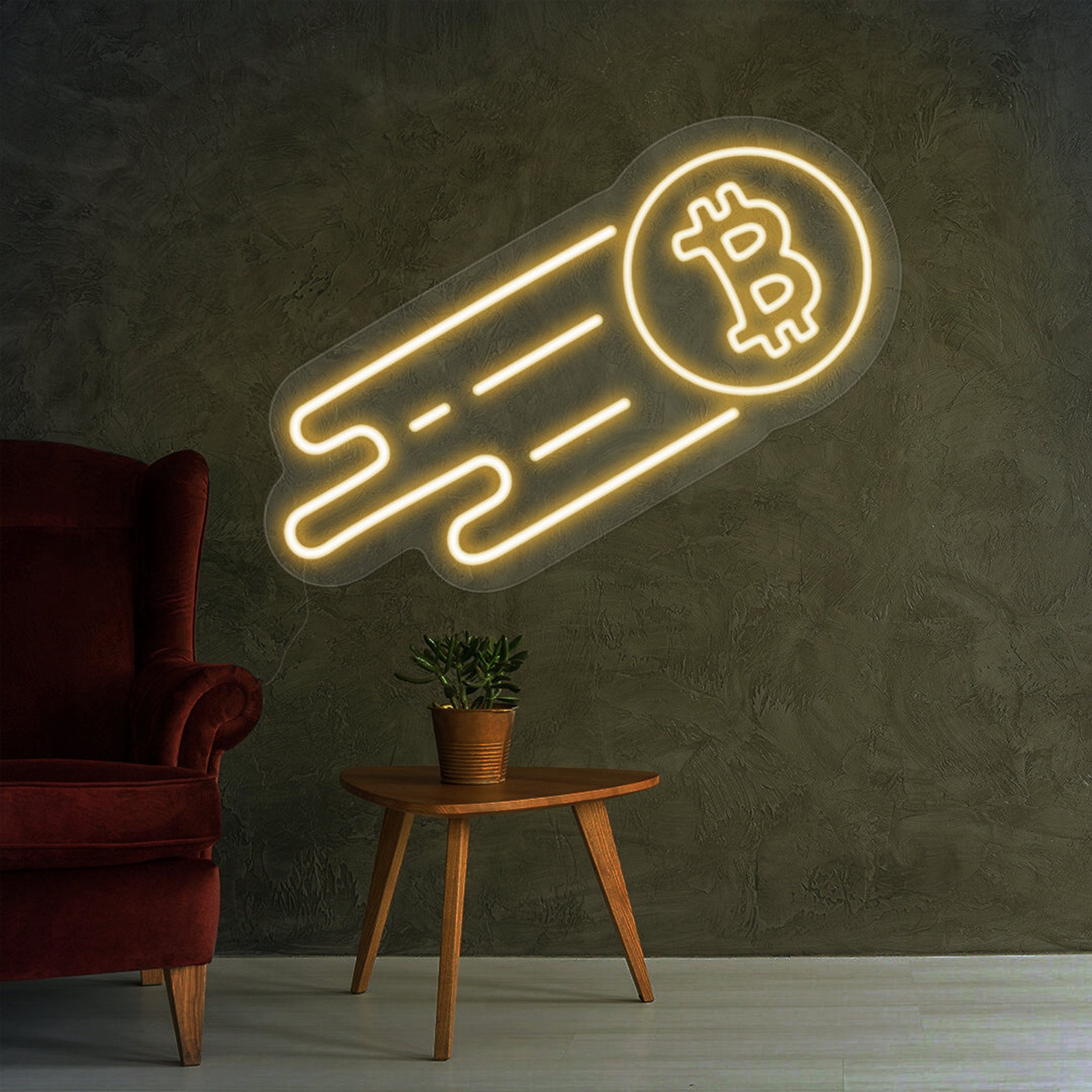 Bitcoin Neon Sign Bitcoin Sign Bedroom Neon Sign Wall | Etsy