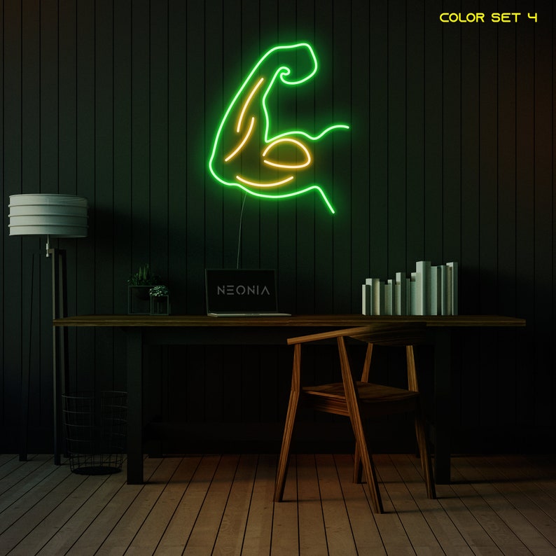 Muscle Neon Sign Muscle Neon Lights Neon Sign for Gym LED | Etsy