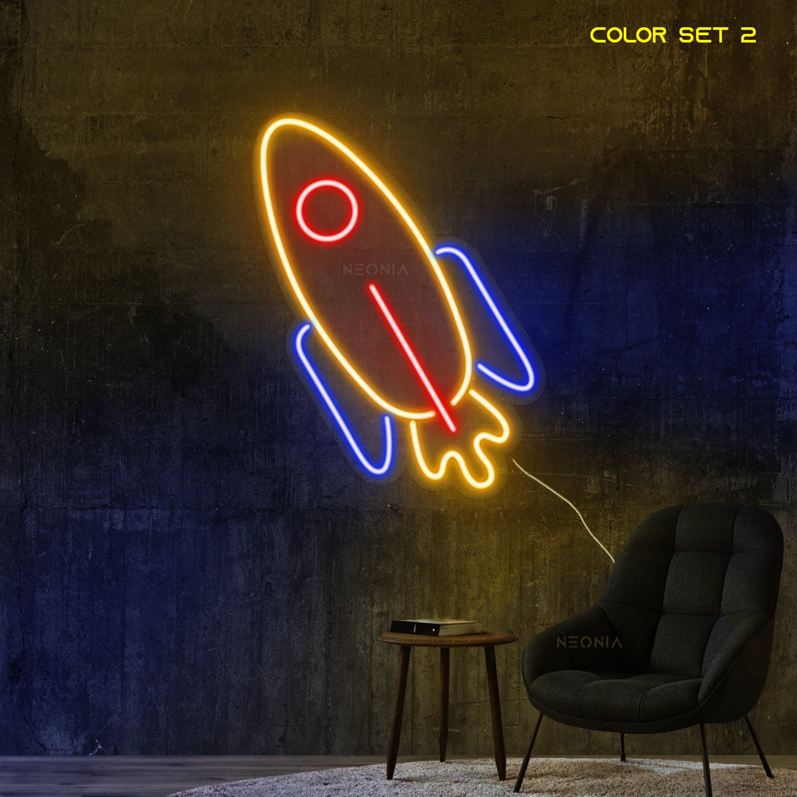 Rocket Neon Sign Bedroom Neon Sign Neon Wall Sign LED | Etsy