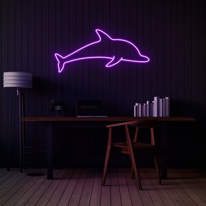 Dolphin Neon Sign - Dolphin Led Sign, Neon Sign Bedroom, Neon Light - Etsy