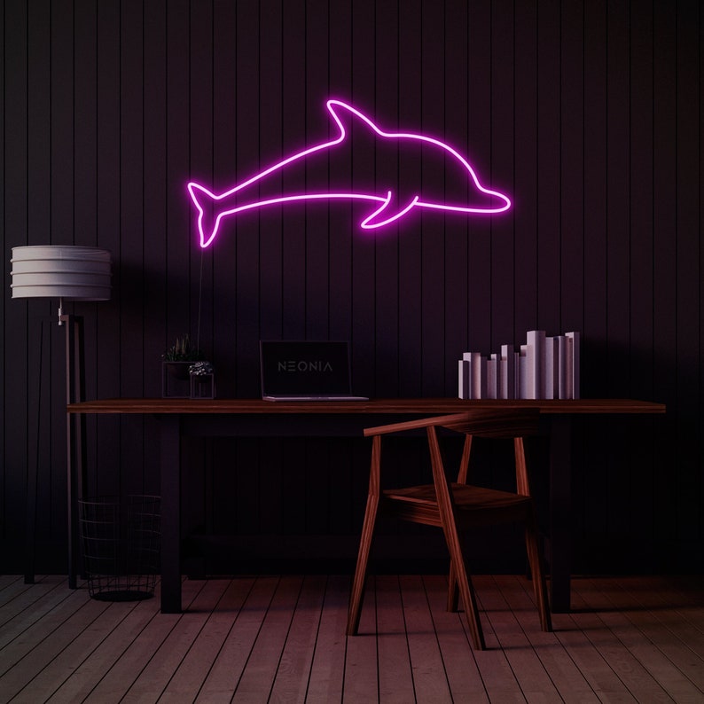 Dolphin Neon Sign Dolphin Led Sign Neon Sign Bedroom Neon - Etsy