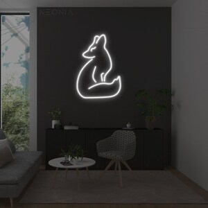 Fox Neon Sign - Fox Led Sign, Neon Sign Bedroom, Neon Light - Etsy