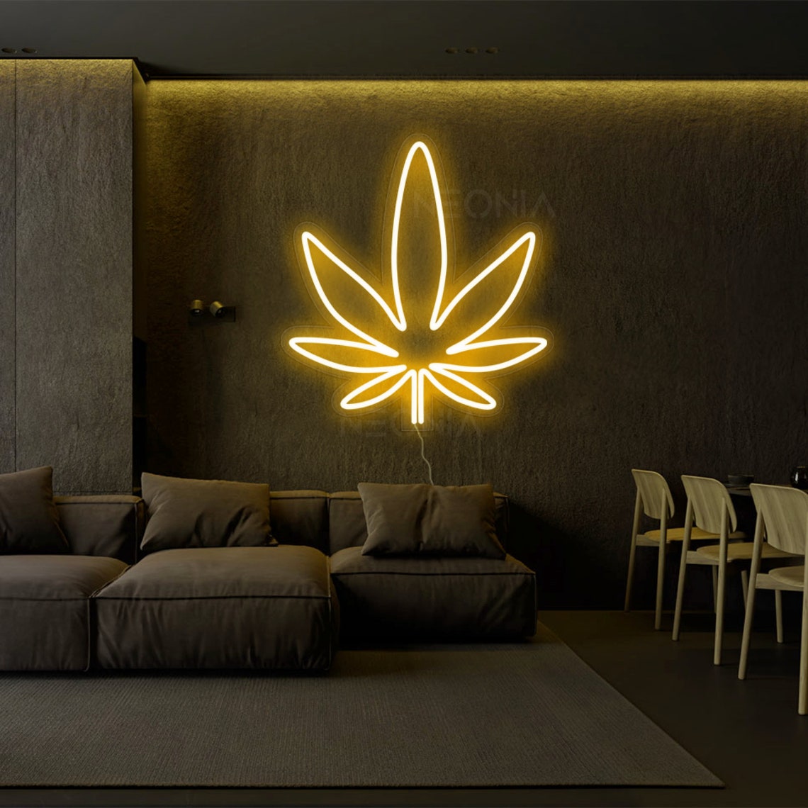 Cannabis Neon Sign Weed Neon Sign Cannabis Decor Weed | Etsy