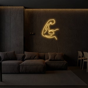Muscle Neon Sign Muscle Neon Lights Neon Sign for Gym LED | Etsy